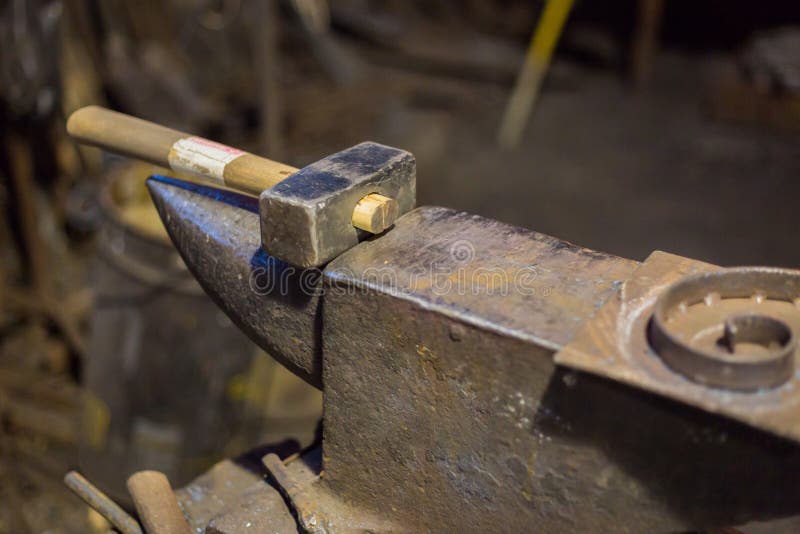 Hammer and anvil stock image. Image of metal, craft - 125903611