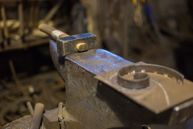 Hammer and anvil stock image. Image of smithery, manufacturing - 127921331