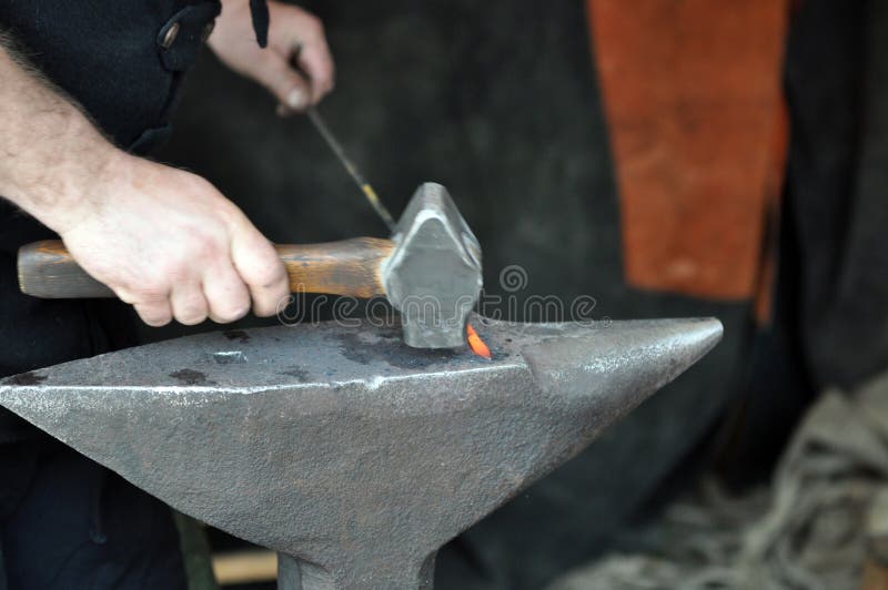 Hammer and anvil stock photo. Image of action, heat, crafts - 30984700