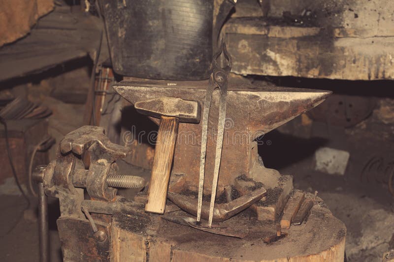 Old forge tools stock image. Image of forge, fire, blacksmith - 65522831