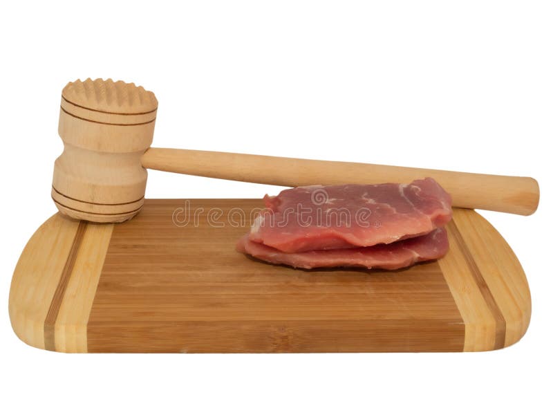 Hammer for Beating the Meat Stock Image - Image of pepper, background ...