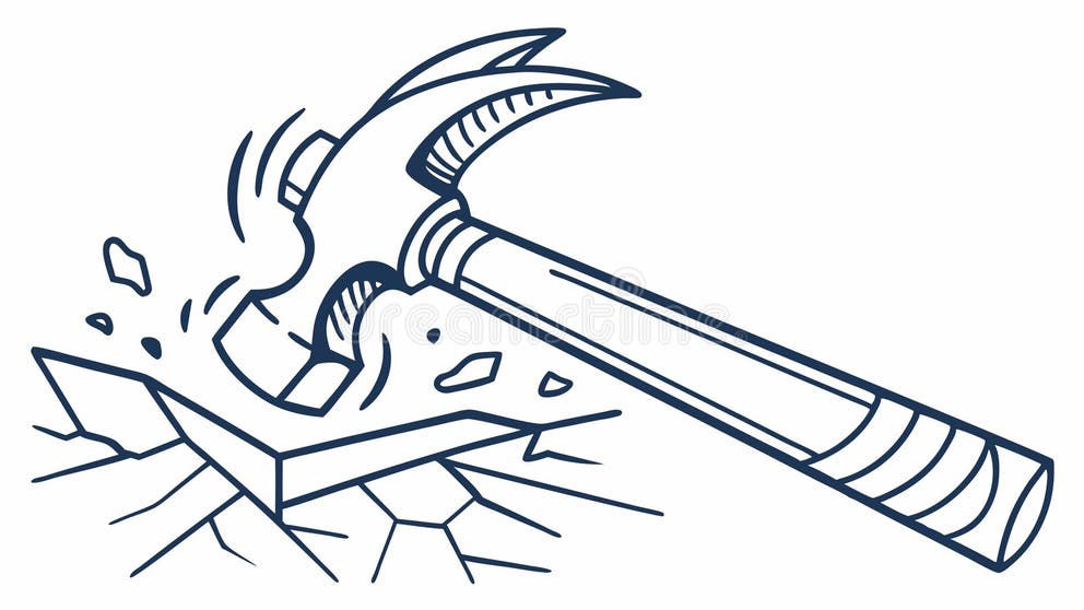 Hammer Breaking Ground Icon for Groundbreaking Event Vector Design ...