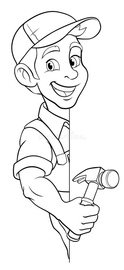 Hammer Carpenter Construction Builder Handyman Stock Vector ...