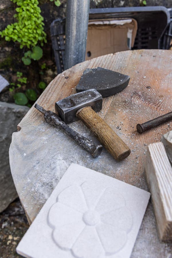 Hammer and Chisel for Stone Cutting Editorial Image - Image of tourism ...