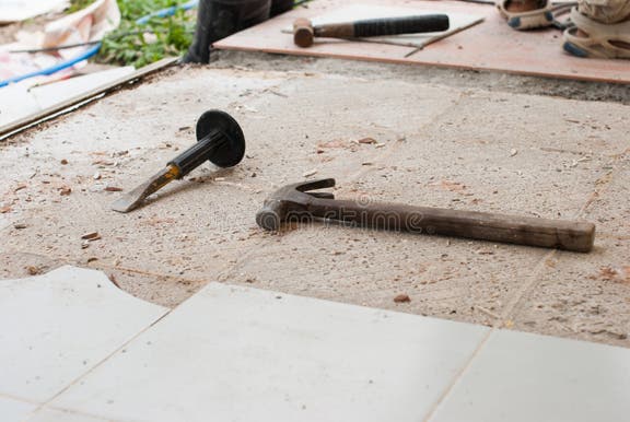 Hammer and cold chisel. stock image. Image of cold, hammer - 35011861