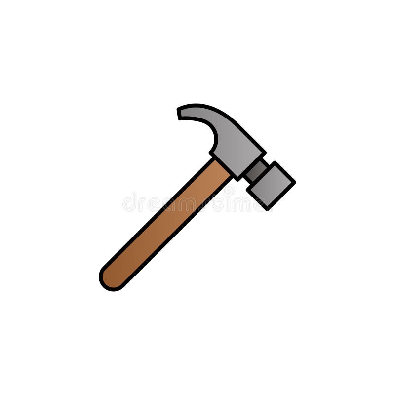 Hammer Color Gradient Vector Icon Stock Illustration - Illustration of ... Hammer Color Gradient Vector Icon Stock Illustration - Illustration of ...