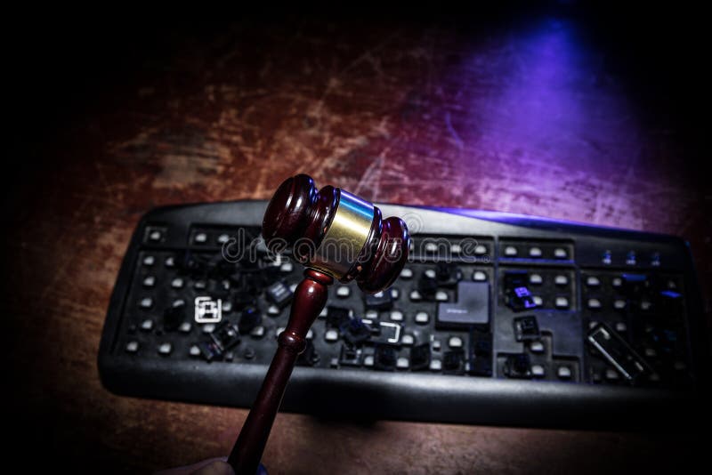 Hammer on Computer Keyboard with Damaged Keys Stock Image - Image of ...