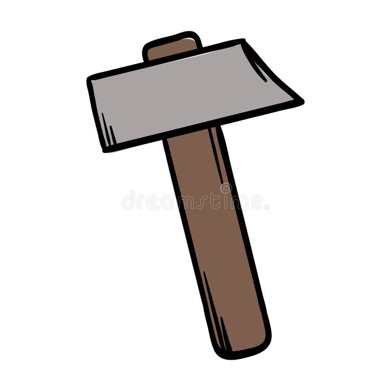 Hammer. Construction Tools. Simple Vector Illustration of Icon, Sticker ...