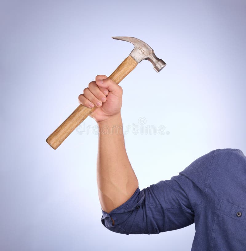 Hammer and Construction Chisel with Pliers Stock Photo - Image of ...