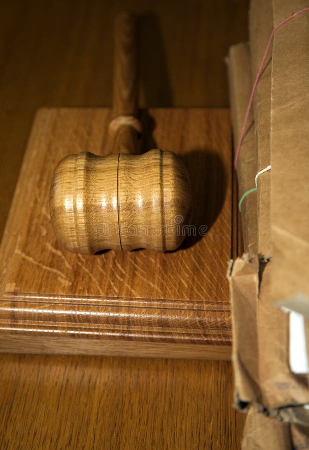 Hammer in the court stock photo. Image of folder, file - 12931188