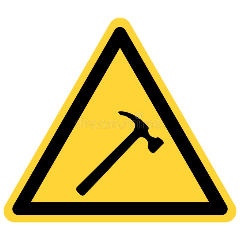 Hammer Sign Icon. Repair Service Symbol. Circle And Square Buttons ...