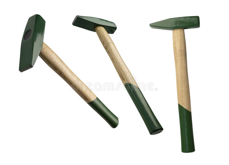 Hammer in Different Angles on a White Background Stock Photo - Image of ...