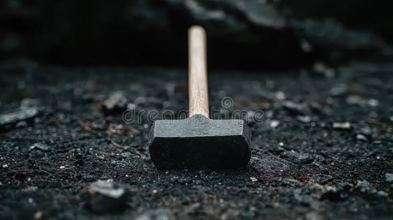 Hammer in the Dirt stock image. Image of small, resting - 391164083