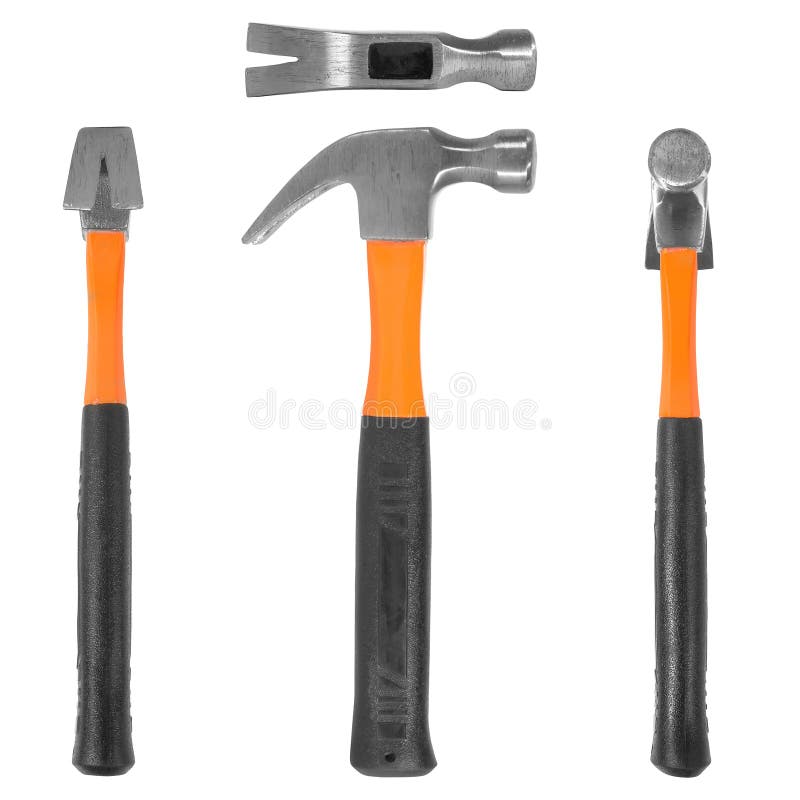 Hammer faces stock image. Image of carpentry, orange, toll - 5870745