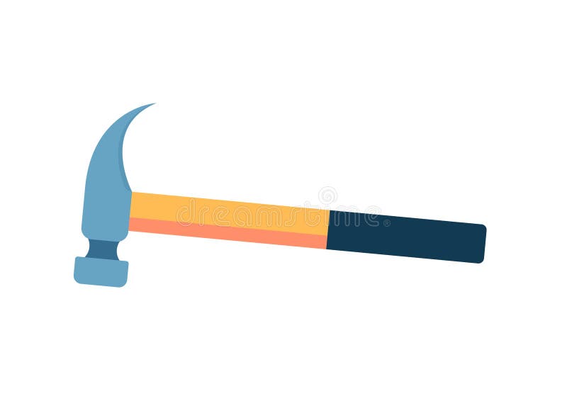Hammer Flat Icon stock vector. Illustration of building - 206174440