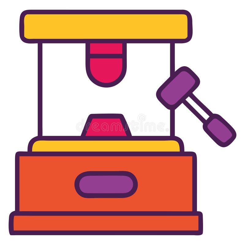 Hammer game carnival icon stock vector. Illustration of entertainment ...