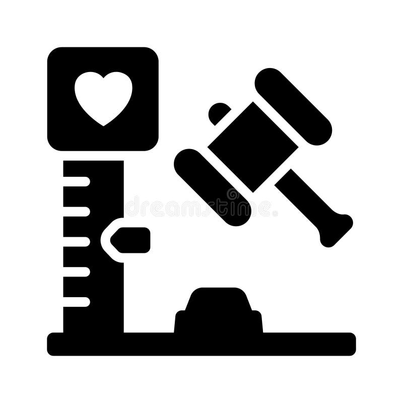 Hammer Game, Strength Tester Vector Design Stock Vector - Illustration ...