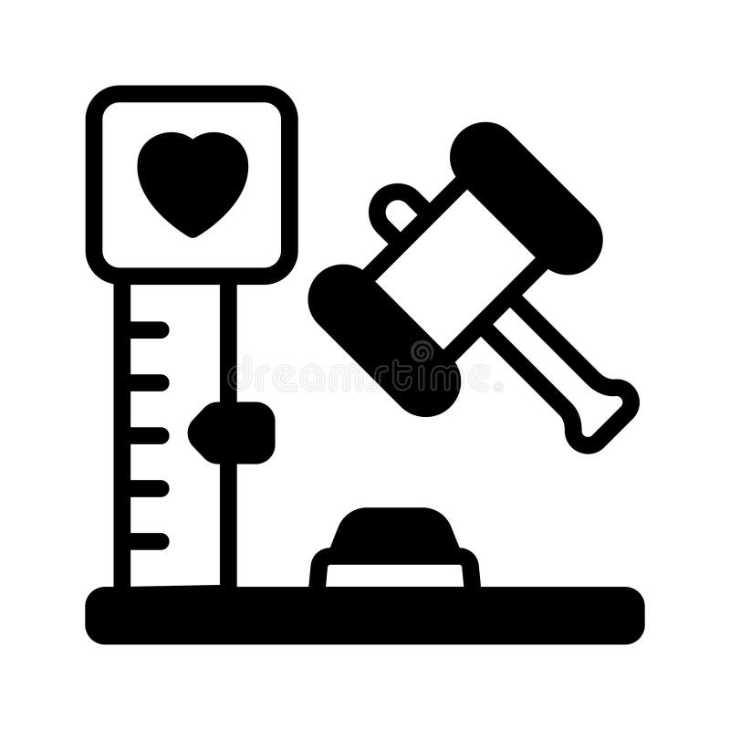 Hammer Game, Strength Tester Vector Design Stock Vector - Illustration ...