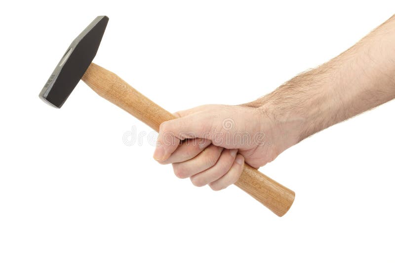 Hammer in hand stock photo. Image of brown, equipment - 29509694
