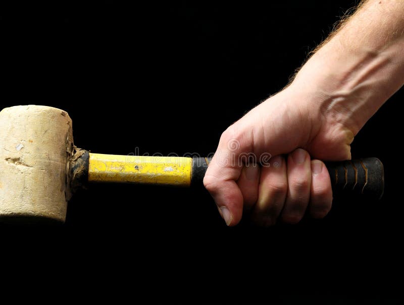 Hammer and a Hand stock image. Image of home, industry - 244854919