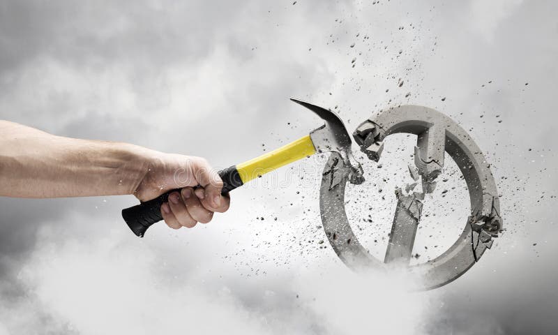 Hammer in hand stock image. Image of holding, steel, instrument - 48097435