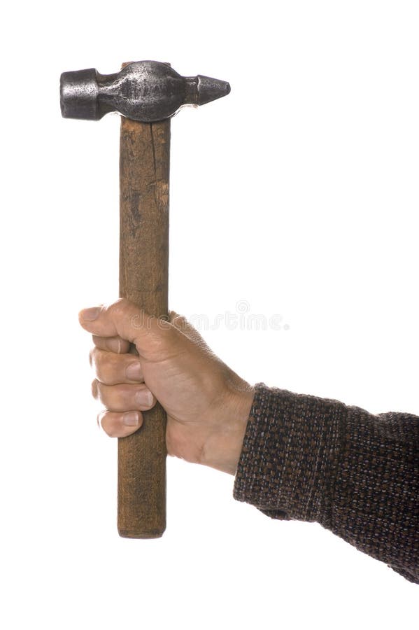 Hammer in hand closeup stock photo. Image of carpenter - 11013152