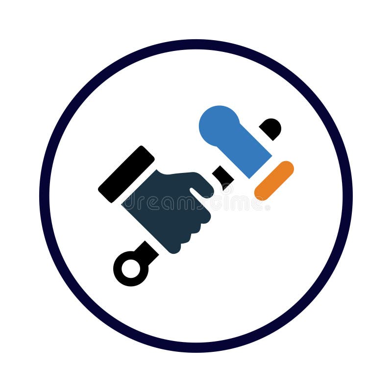 Hammer, Hand, Hammer on Hand Icon Stock Vector - Illustration of ...