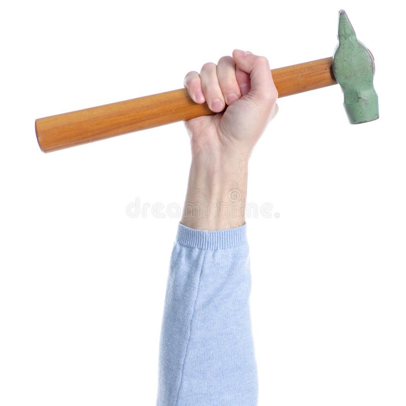 Hammer in hand stock image. Image of human, manual, build - 143929931