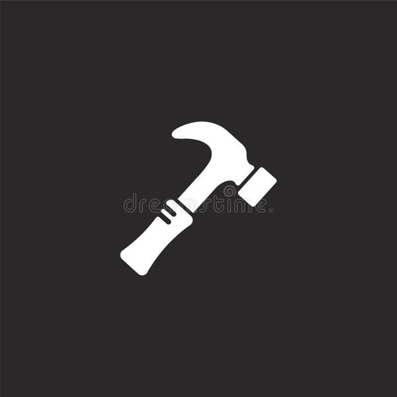 Hammer Icon. Filled Hammer Icon for Website Design and Mobile, App ...
