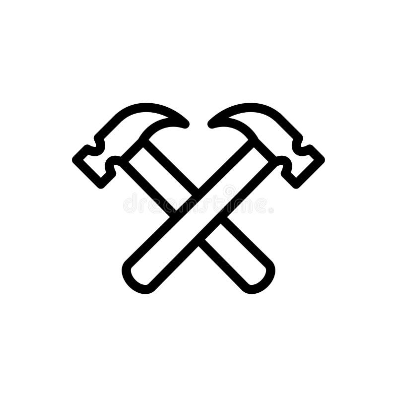 Hammer Icon Flat Vector Template Design Trendy Stock Vector ...