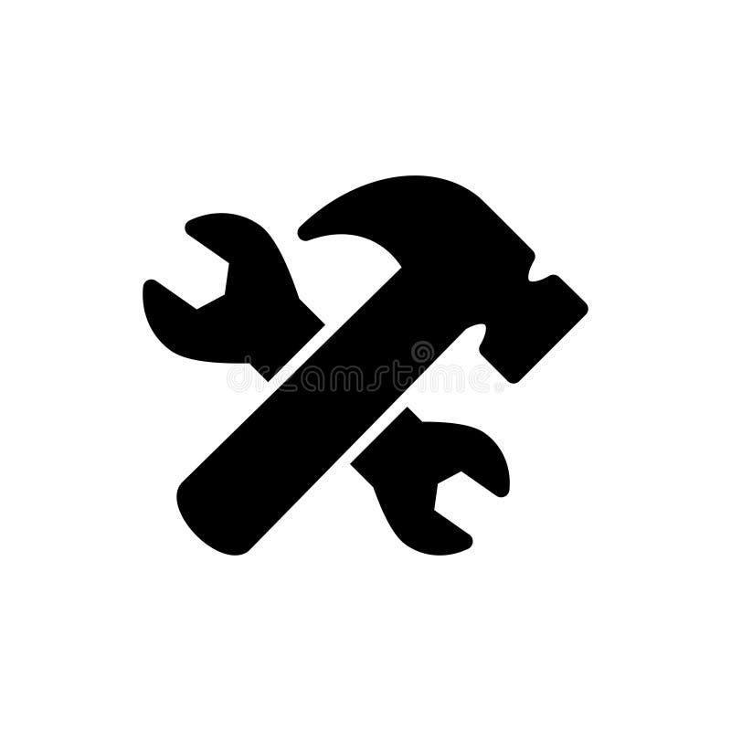 Hammer Icon Flat Vector Template Design Trendy Stock Vector ...