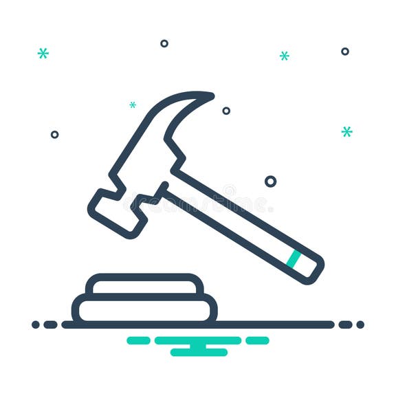 Mix Icon for Hammer, Knocker and Clobber Stock Vector - Illustration of ...