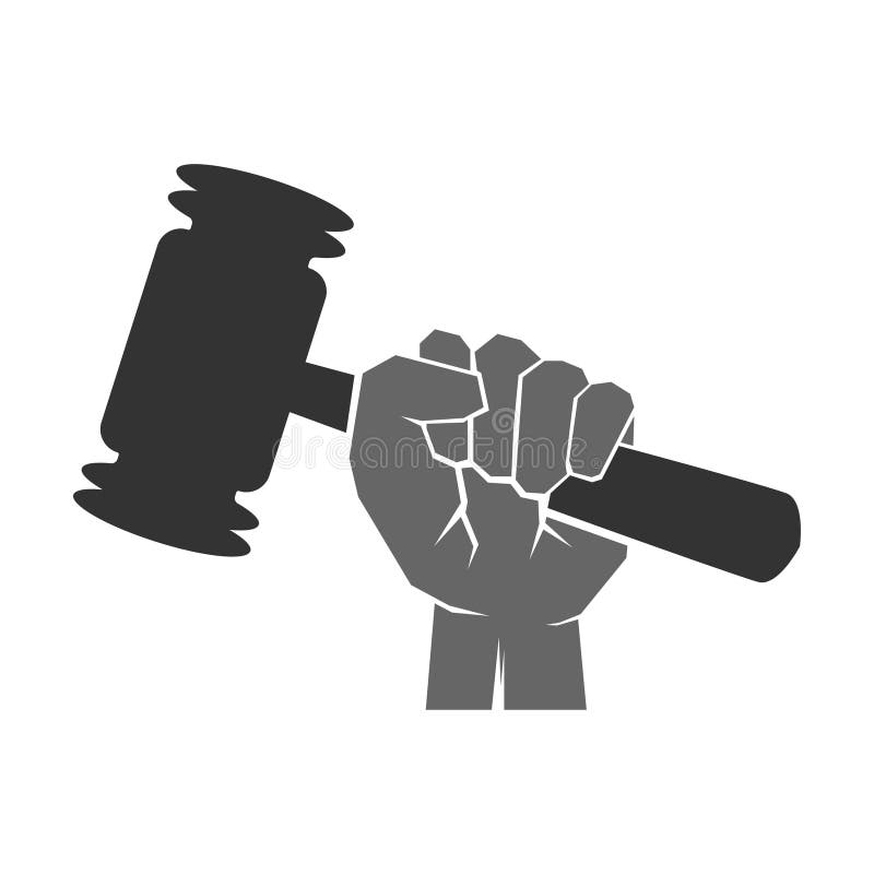 Hammer icon logo design stock vector. Illustration of crime - 333782159