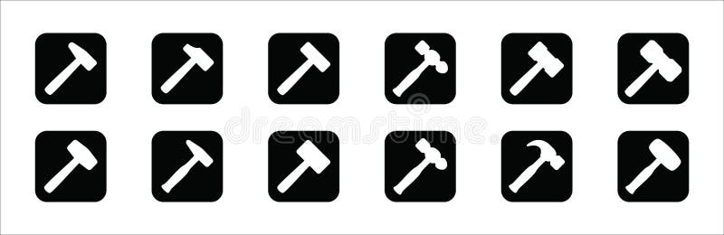 Hammer Icon Set. Hammers Vector Icons Set. Simple Flat Design Stock ... Hammer Icon Set. Hammers Vector Icons Set. Simple Flat Design Stock ...