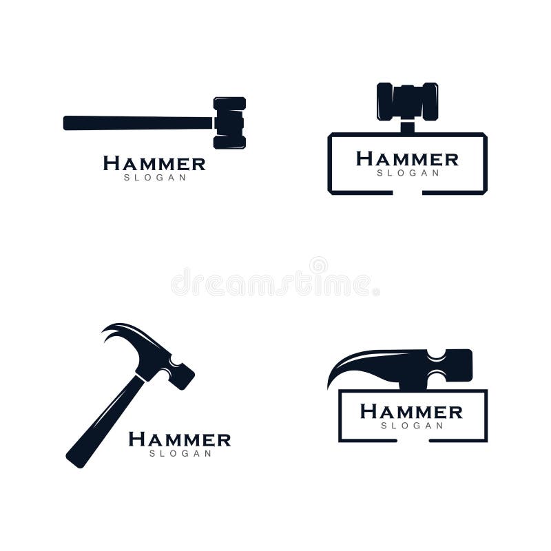 Hammer symbol vector icon stock vector. Illustration of tools - 174815172