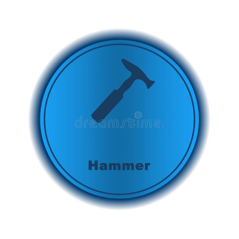 Hammer Icon, Sign, Illustration Stock Illustration - Illustration of ...