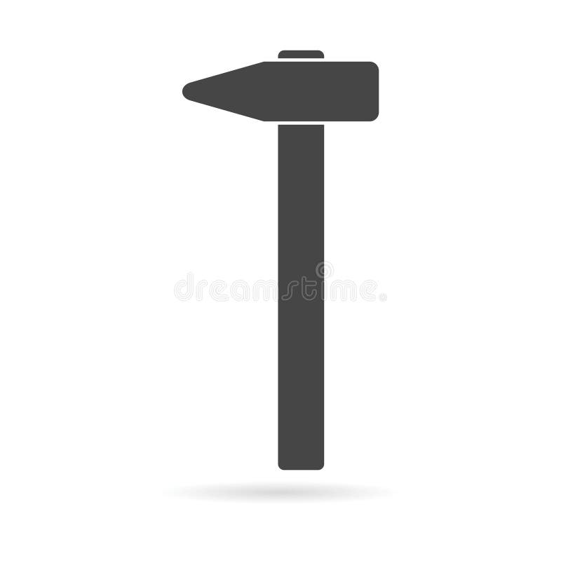 Hammer Icon stock vector. Illustration of hardware, icon - 93790967