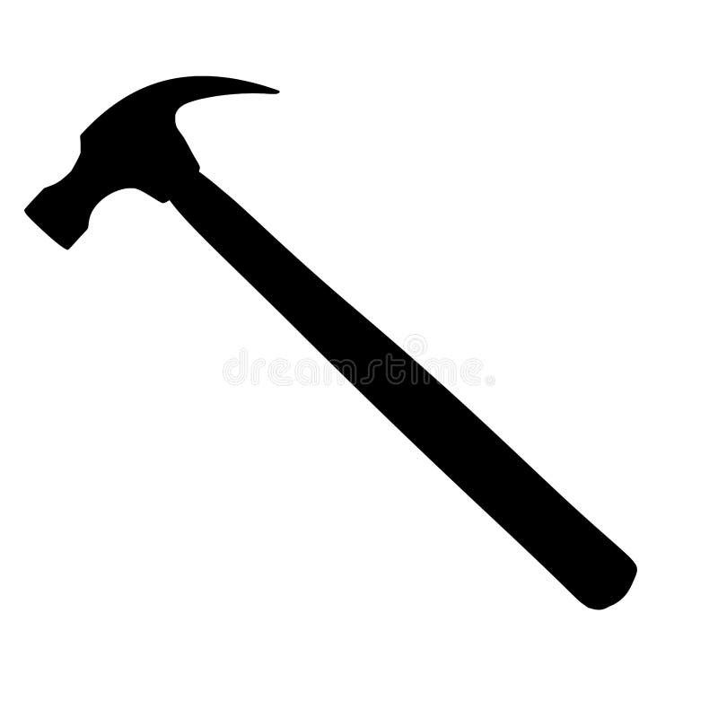 Hammer Icon. Single Flat Icon Isolated on White Background. Vector ...