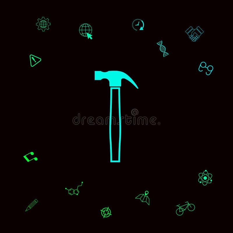 Hammer Icon Symbol . Graphic Elements for Your Designt Stock Vector ...