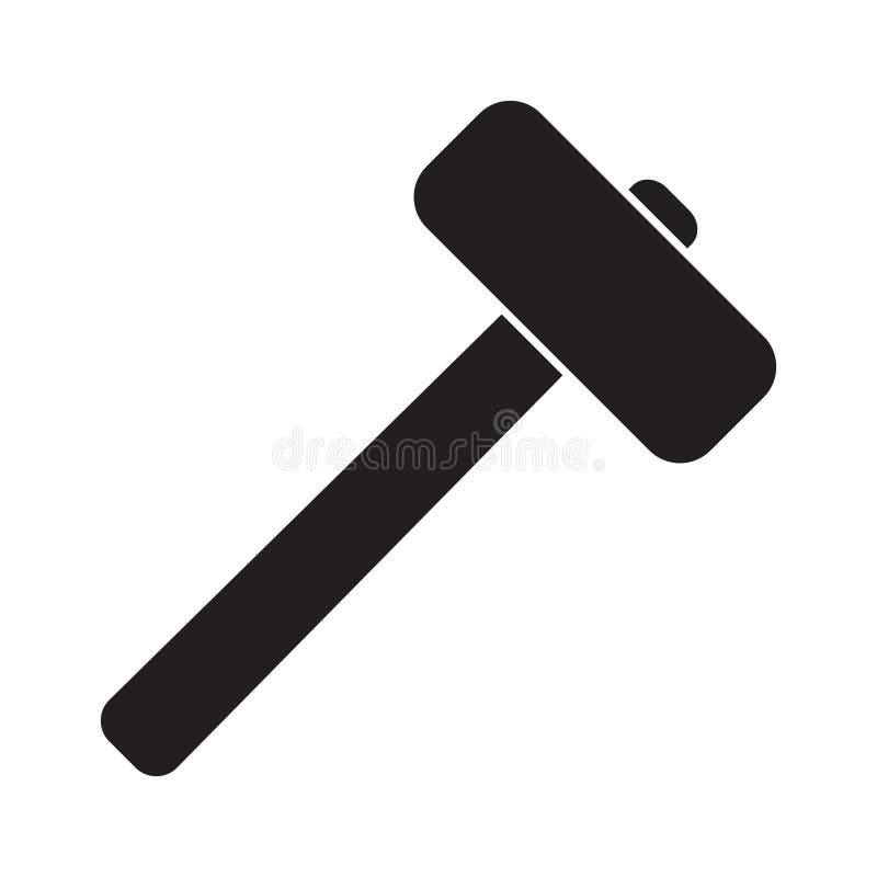 Hammer Icon, Hammer Symbol, Vector. Stock Vector - Illustration of ...
