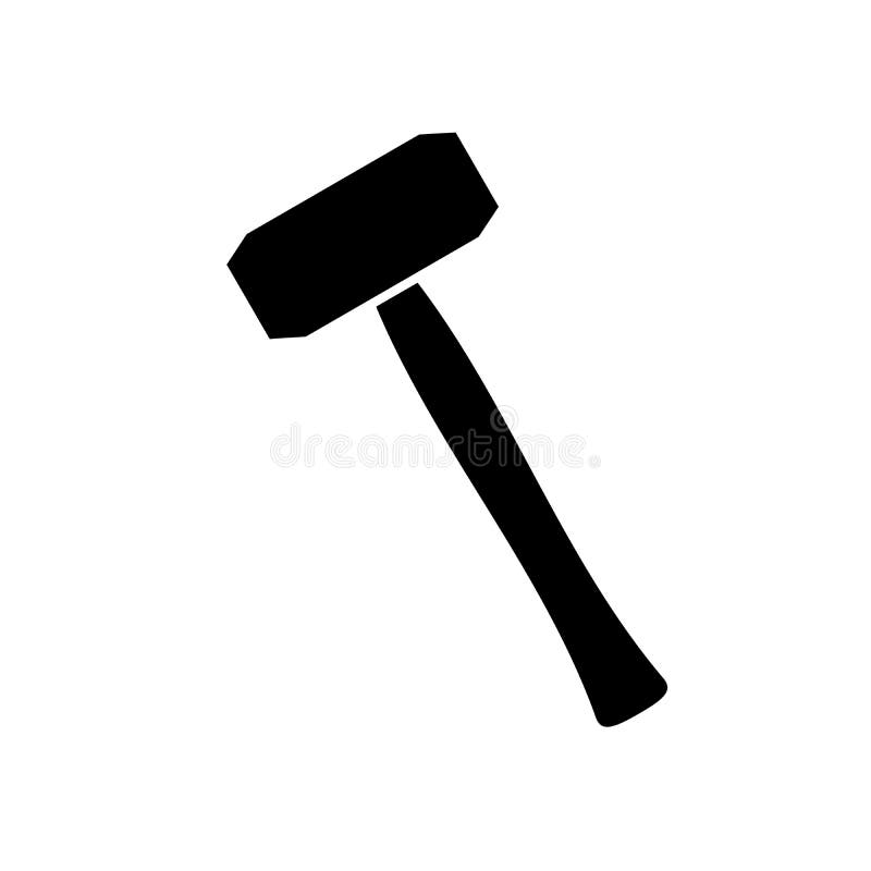 Hammer Icon. Vector Illustration Stock Vector - Illustration of ...