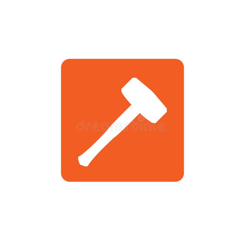 Hammer Icon. Vector Illustration. Worker Tool Icon Stock Illustration ...