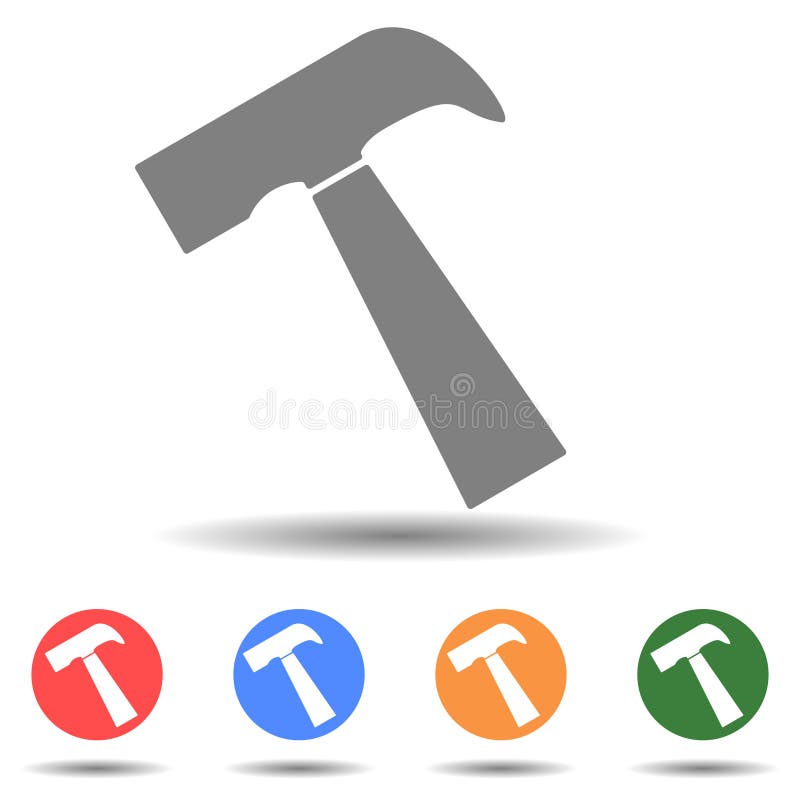 Hammer Icon Vector in Simple Style Stock Vector - Illustration of icon ...