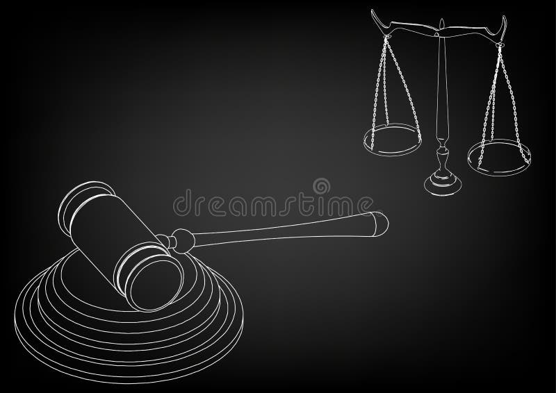 Hammer Judge, Scales of Justice Stock Vector - Illustration of book ... Hammer Judge, Scales of Justice Stock Vector - Illustration of book ...