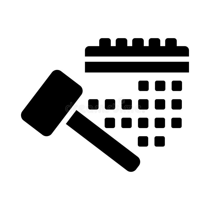 Hammer, Judge, Time, Hammer Judge Icon Stock Vector - Illustration of ...