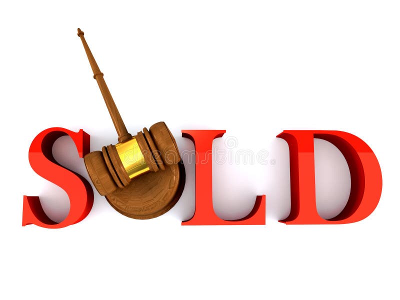 Hammer; Justice; Sold; Gavel; Auction; Bid; Isolat Stock Illustration ...