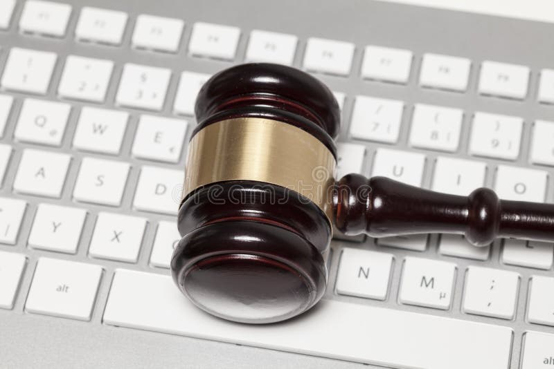 Hammer on keyboard stock image. Image of keyboard, court - 65371681