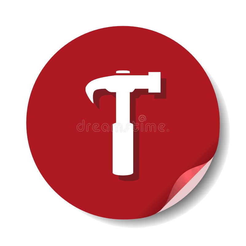 Hammer label, illustration stock illustration. Illustration of market ...