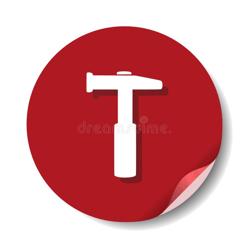 Hammer label, illustration stock illustration. Illustration of market ...