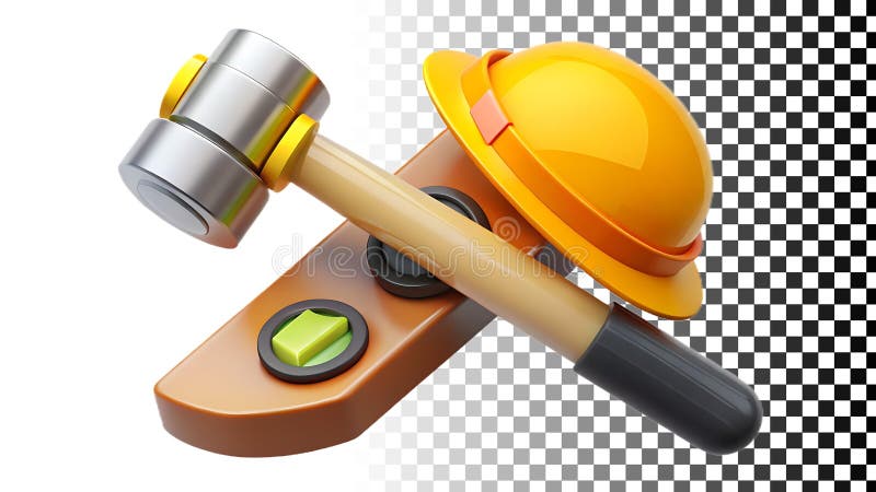 Hammer and Level Construction Tools for Building and Precision Work Png ...